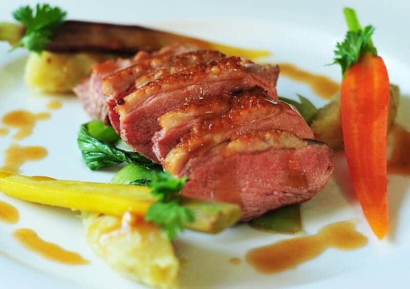 Grapefruit Lemonade Duck Breast with Bok Choy and Rainbow Carrots - Jen ...