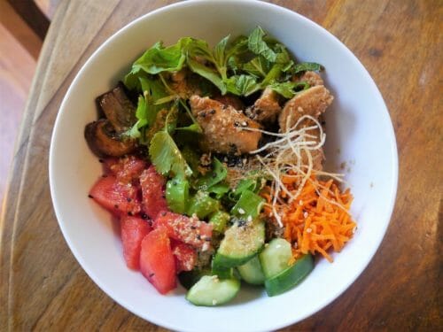 Gluten-Free Asian Watermelon Turkey Bowl | Jen Reviews