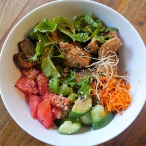 Gluten-Free Asian Watermelon Turkey Bowl | Jen Reviews