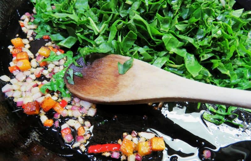 Fragrant Pork Tenderloin with Spinach and Chickpeas | Jen Reviews