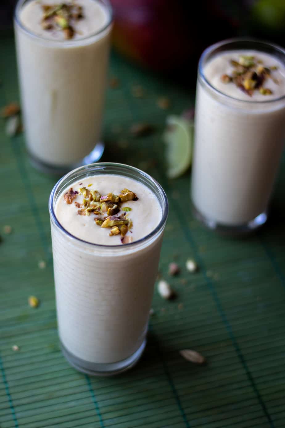 Coconut Milk Mango Lassi with Cardamon and Pistachios - Jen Reviews