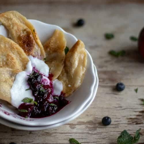Blueberry and Nectarine Dessert Pierogi Recipe | Jen Reviews