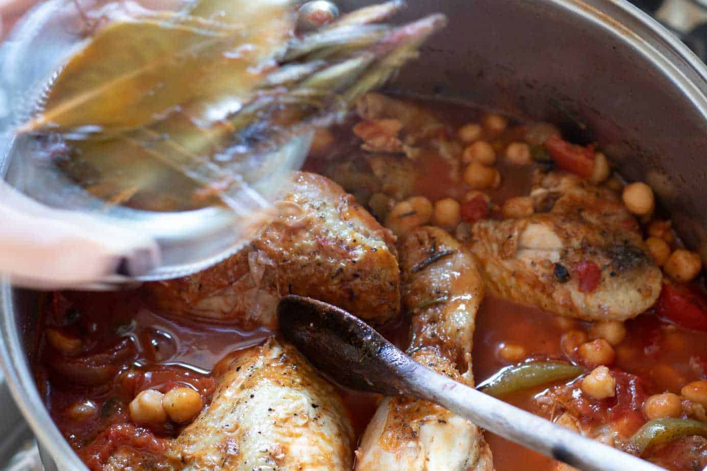 Chicken Cacciatore with Chickpeas and Roasted Sweet Potato Mash Recipe ...